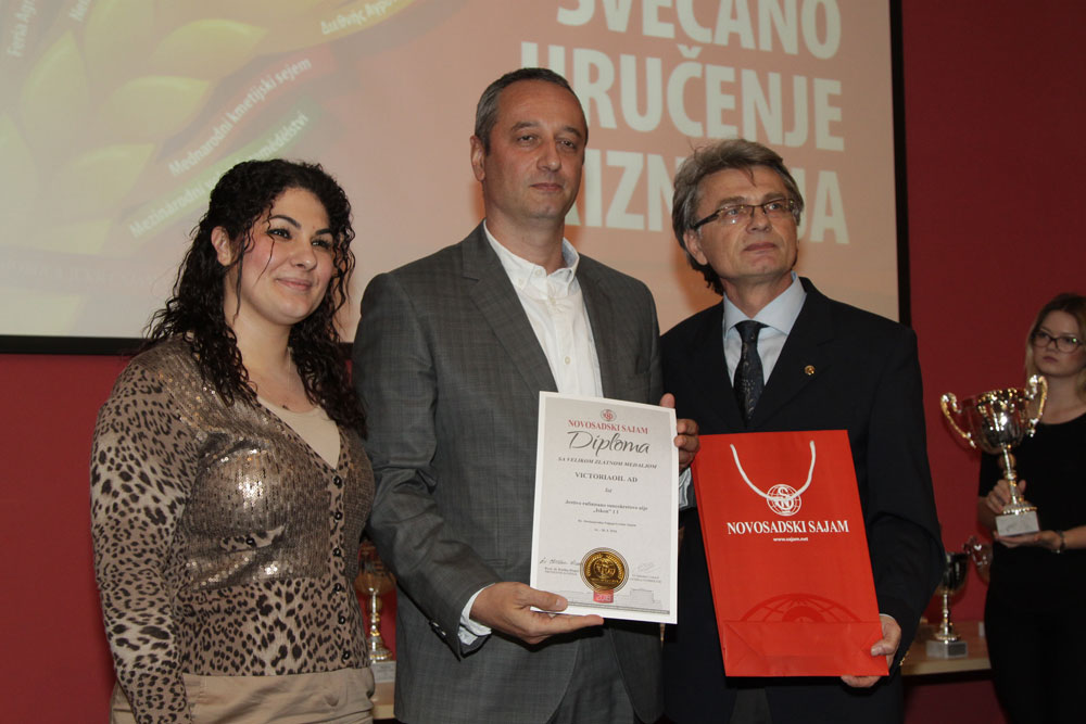 Velika zlatna medalja Novosadskog sajma za Iskon ulje | VICTORIAOIL